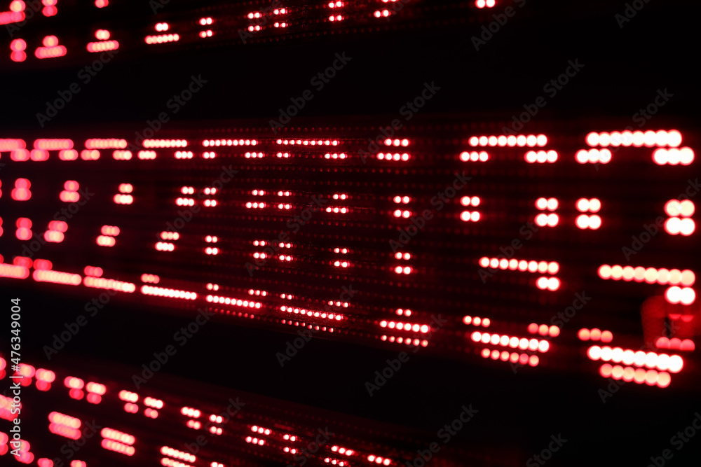 multi-line scrolling message LED display Stock Photo | Adobe Stock