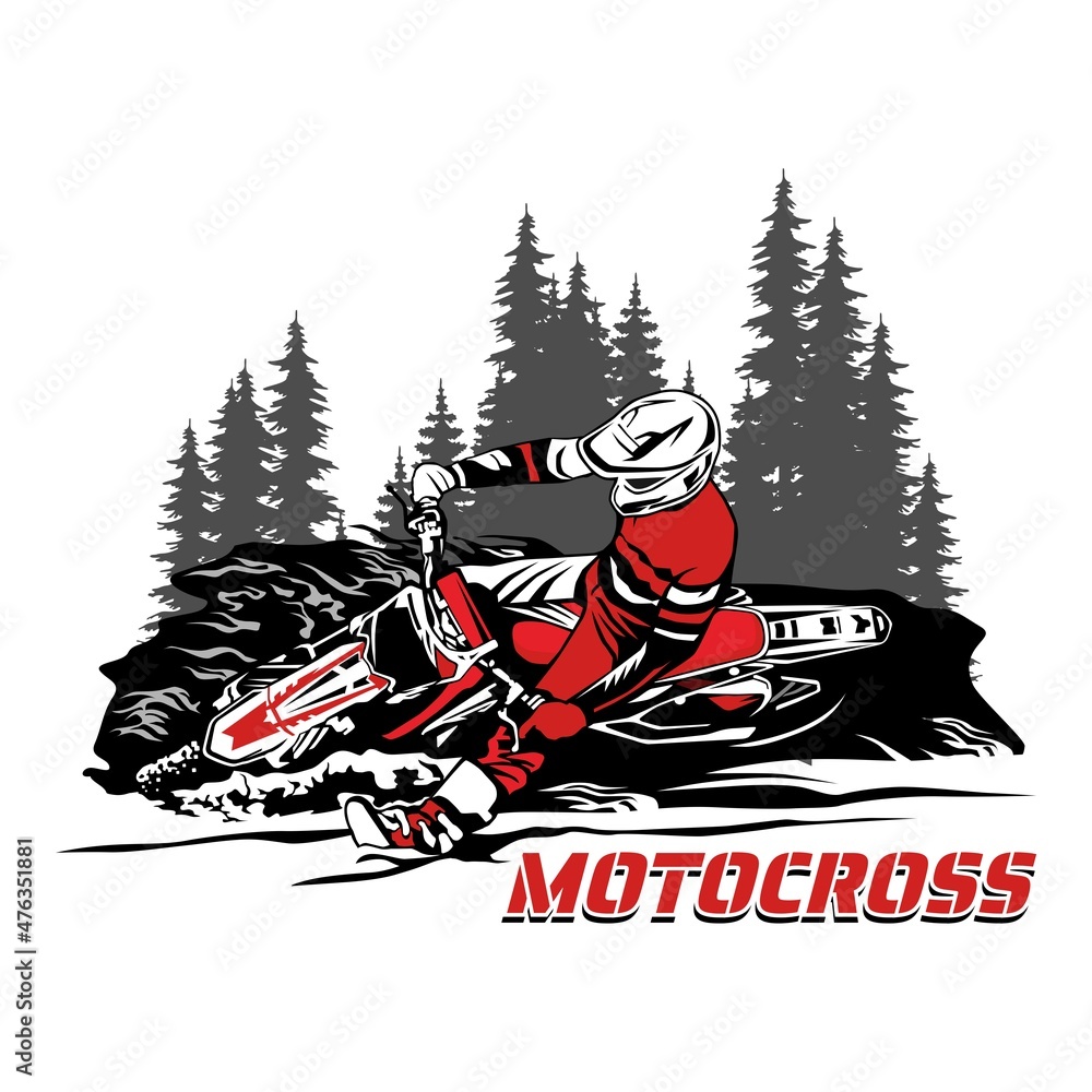 motocross sport logo icon design vector Stock Vector | Adobe Stock
