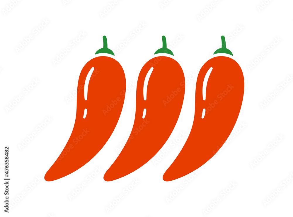 Red chili pepper. Chili level icon. Spice level mark extra hot. Spicy ...