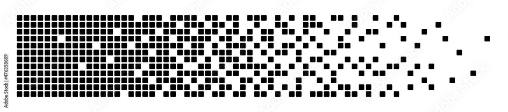 Pixel disintegration background. Decay effect. Dispersed dotted pattern ...