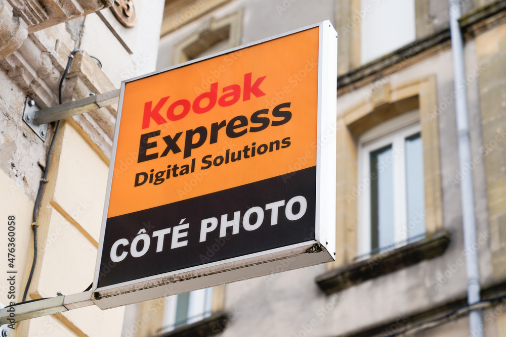 Kodak express digital solutions logo sign and us brand text developing ...