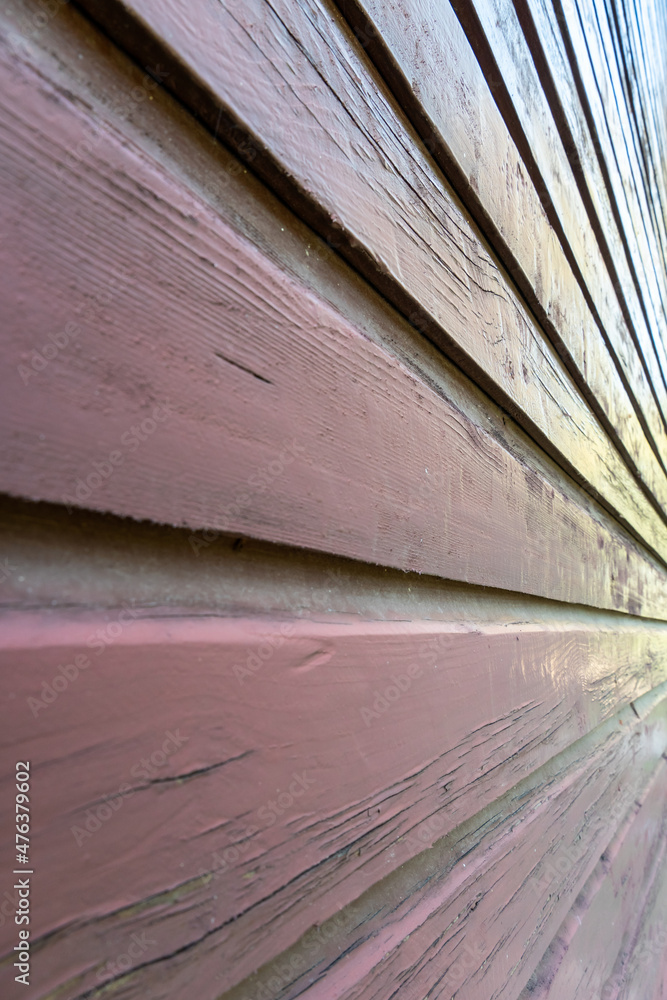 An empty wooden background made of boards with a various receding ...