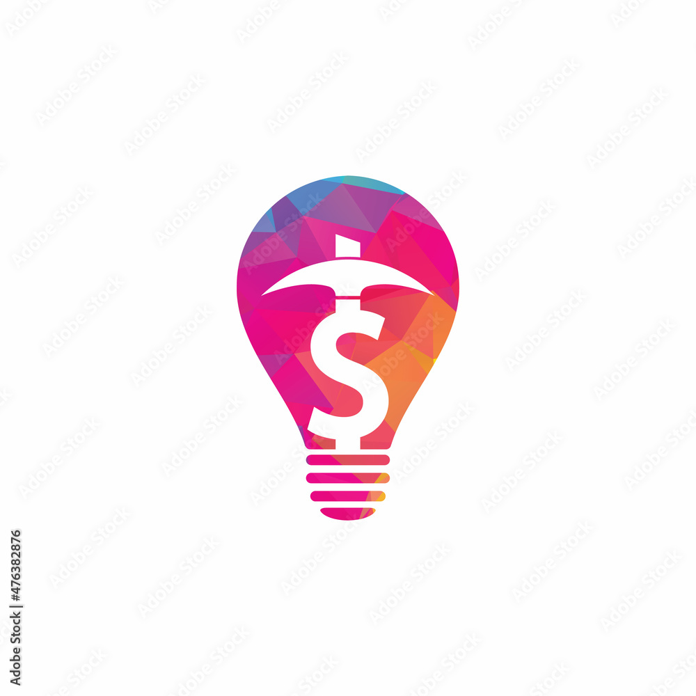 Mining bulb shape concept Logo Design. Mining industry logo design ...