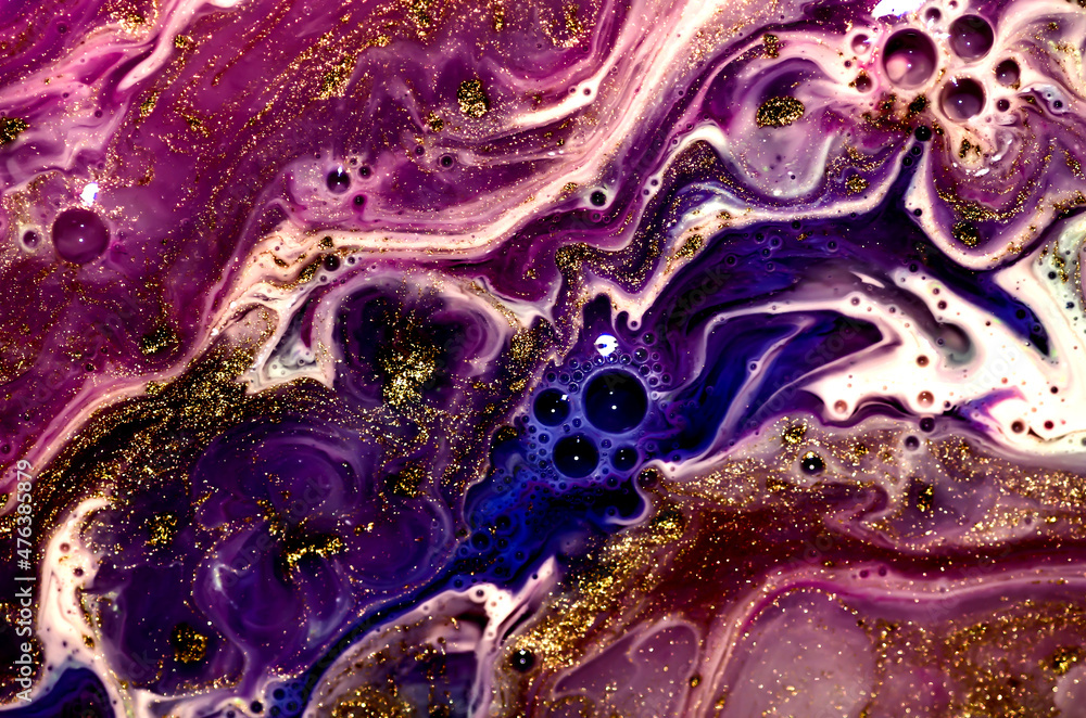 FUCHSIA. Art painting, geode artist work of art. Very beautiful purple ...