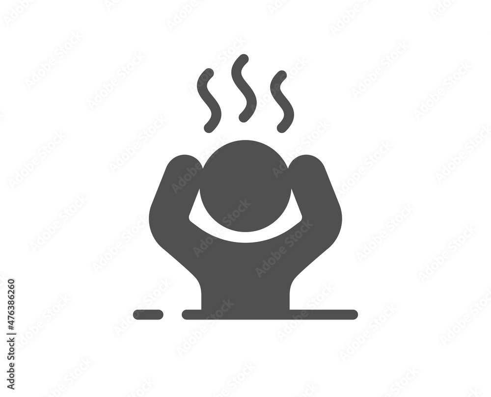 Difficult stress icon. Anxiety depression or panic sign. Mental health ...