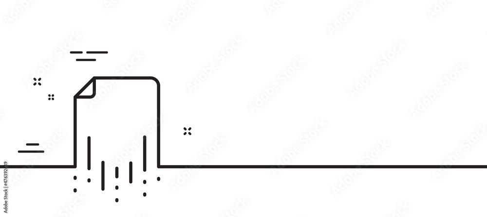 Recovery file line icon. Backup data sign. Restore document symbol. Minimal line illustration ...