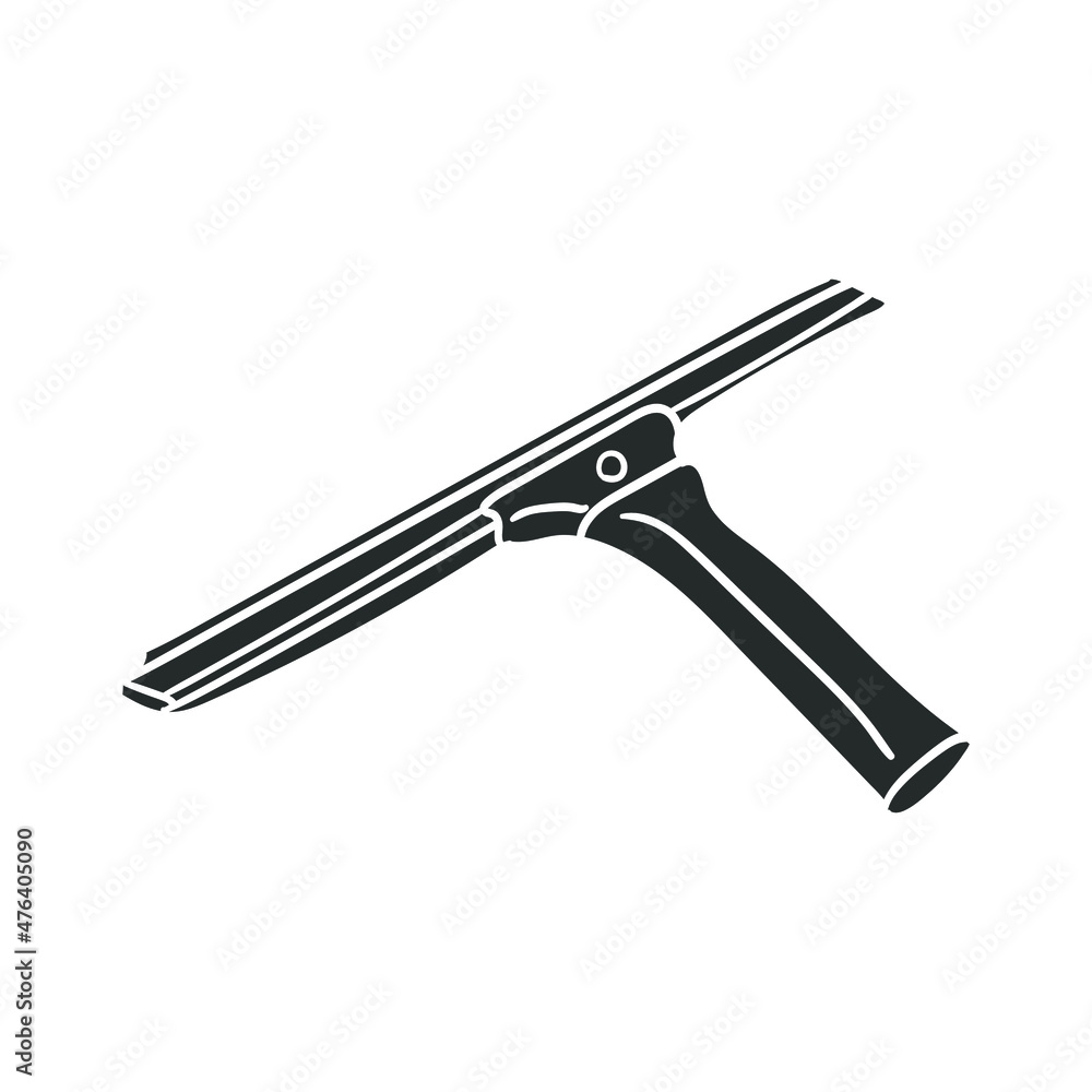 Glass Cleaner Icon Silhouette Illustration. Tool Window Hygiene Vector ...