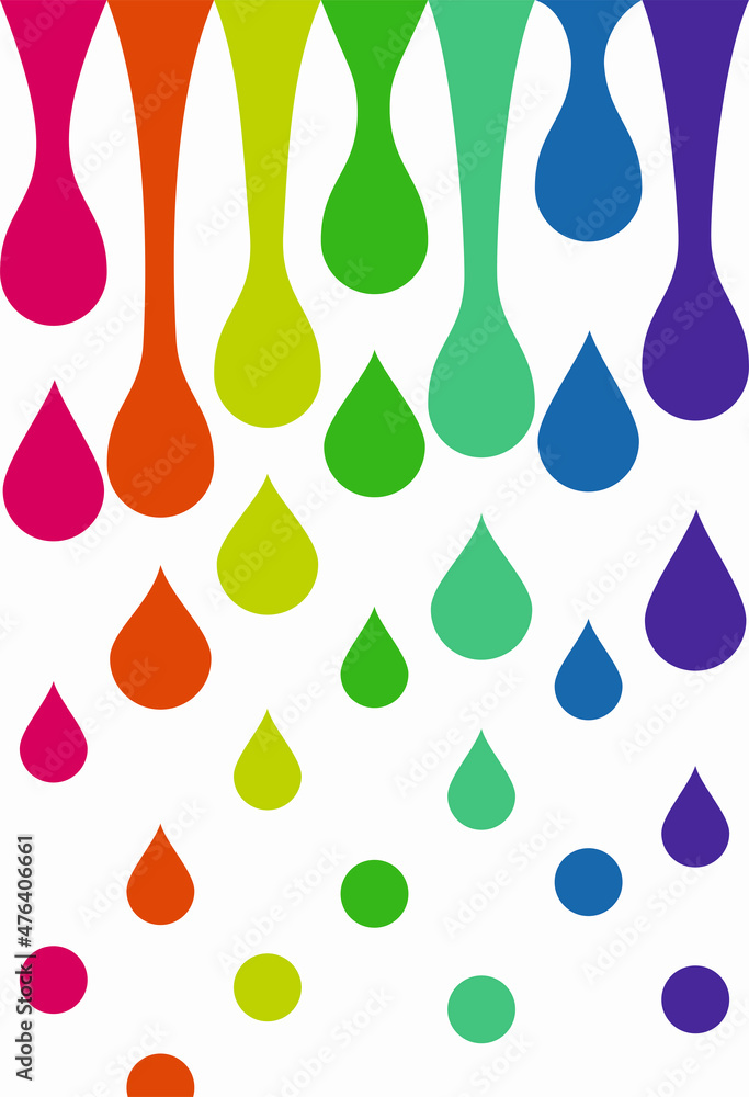 Vector colored background. Colored drops. Colored rain. Magazine cover ...