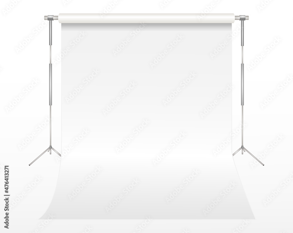 photography studio with stand equipment and backdrop vector, Empty ...