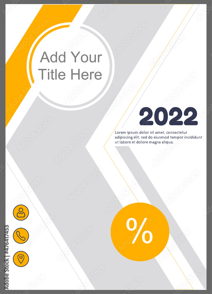 Numeric Text 2022 Year Annual Report Cover Design, Business Book Cover ...