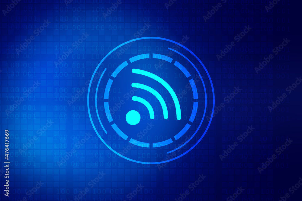 2d illustration WiFi symbol sign Stock Illustration | Adobe Stock