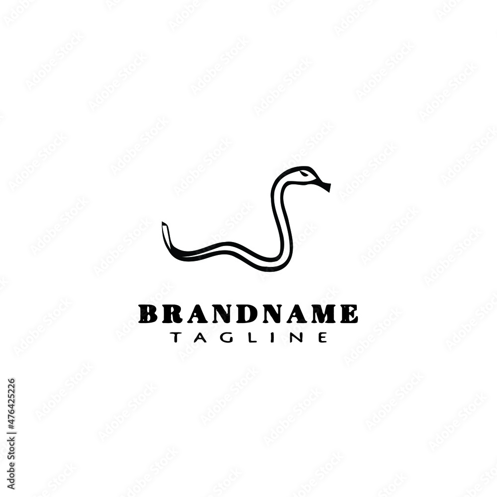 cute snake logo cartoon icon vector illustration Stock Vector | Adobe Stock