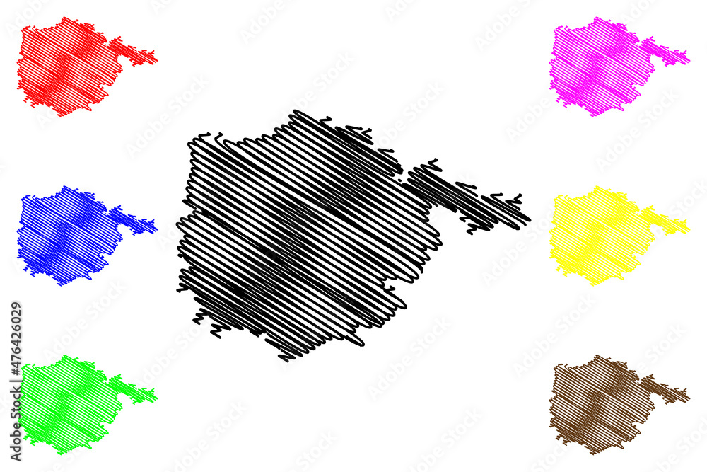 Nalanda district (Bihar State, Patna division, Republic of India) map ...