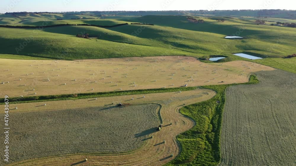 Making and growing hay and silage in Australia. with tractors and ...