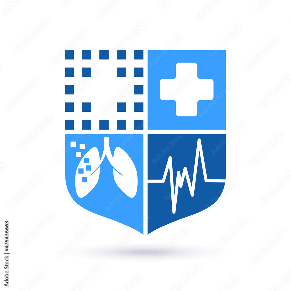 Pulmonary clinic logo. Lung care logo vector, Lungs Health logo ...