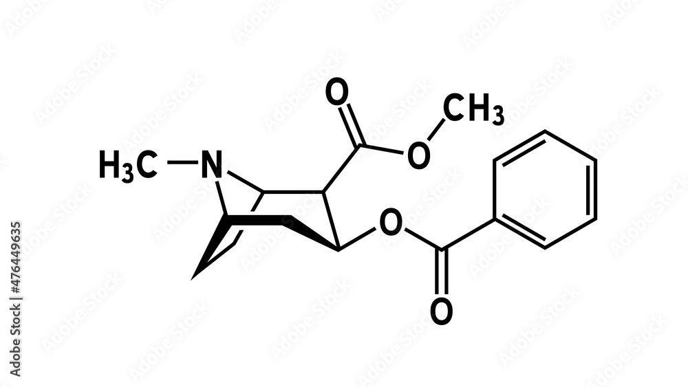 Black Cocaine Chemical Formula.Cocaine Structure. Stock Illustration ...