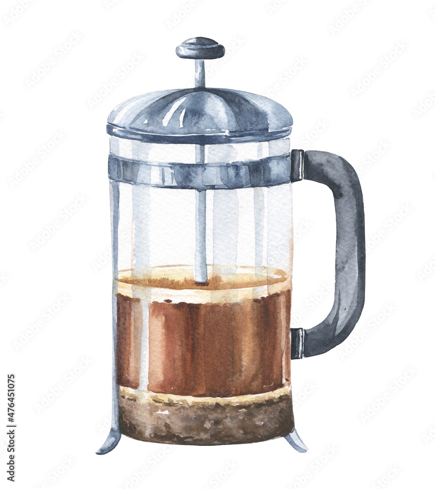 French Press Illustration