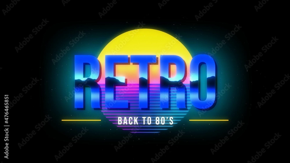 Retro Colorful Title Stock Template | Adobe Stock