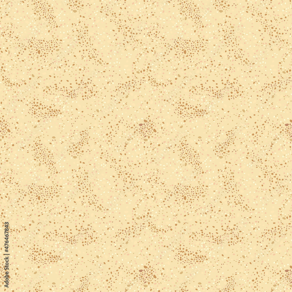 Seamless pattern with beach sand texture. Hand drawn vector ...