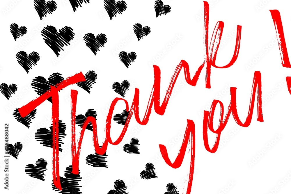 Thank You Card. Hand Written Lettering for Title, Heading, Photo ...