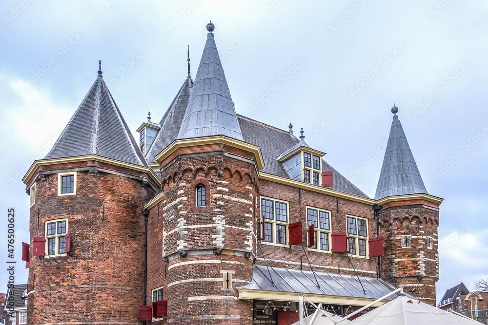Architectural fragments of XV century De Waag building (Weigh House) at ...