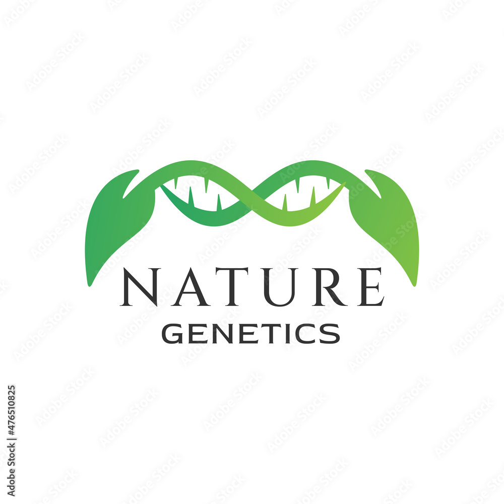 Leaf and dna logo icon vector, concept for laboratory and experiment ...