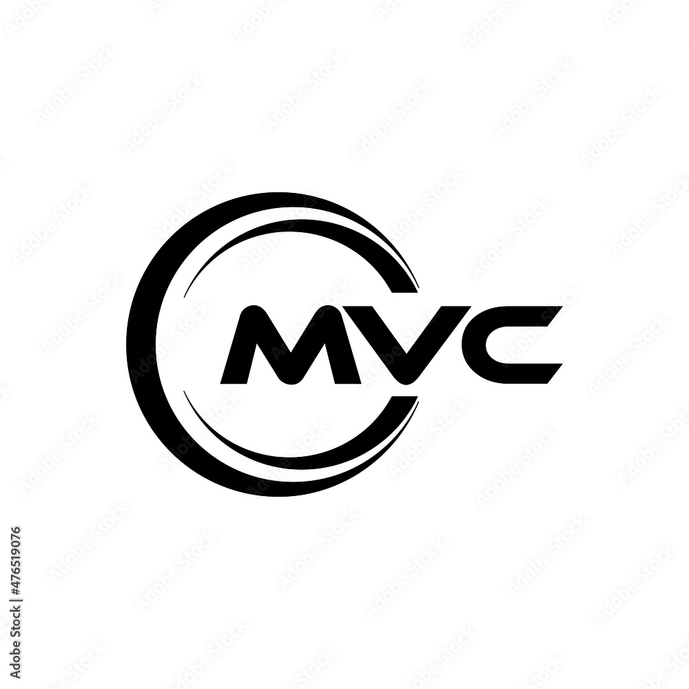 MVC letter logo design with white background in illustrator, vector logo modern alphabet font ...