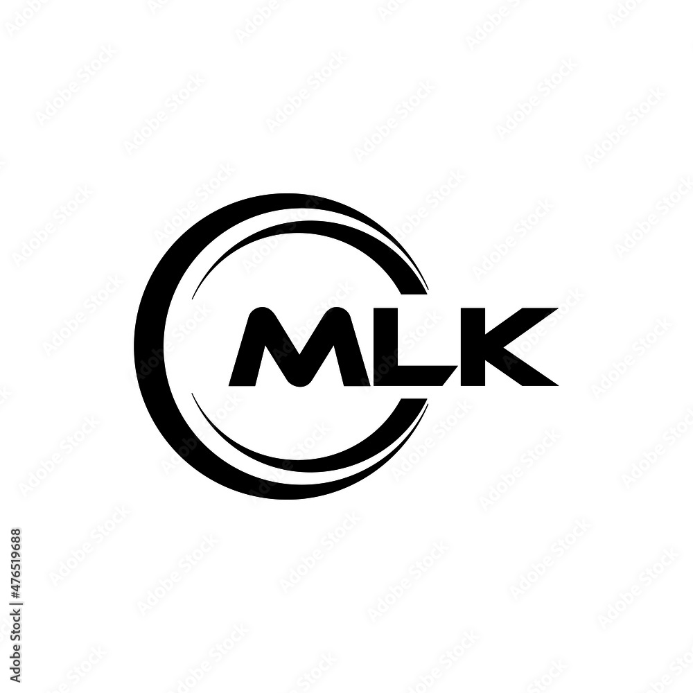 MLK letter logo design with white background in illustrator, vector ...