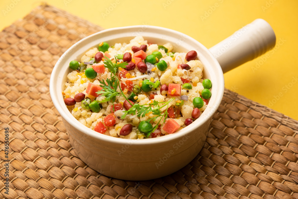 Upma, uppumavu or uppittu Stock Photo | Adobe Stock