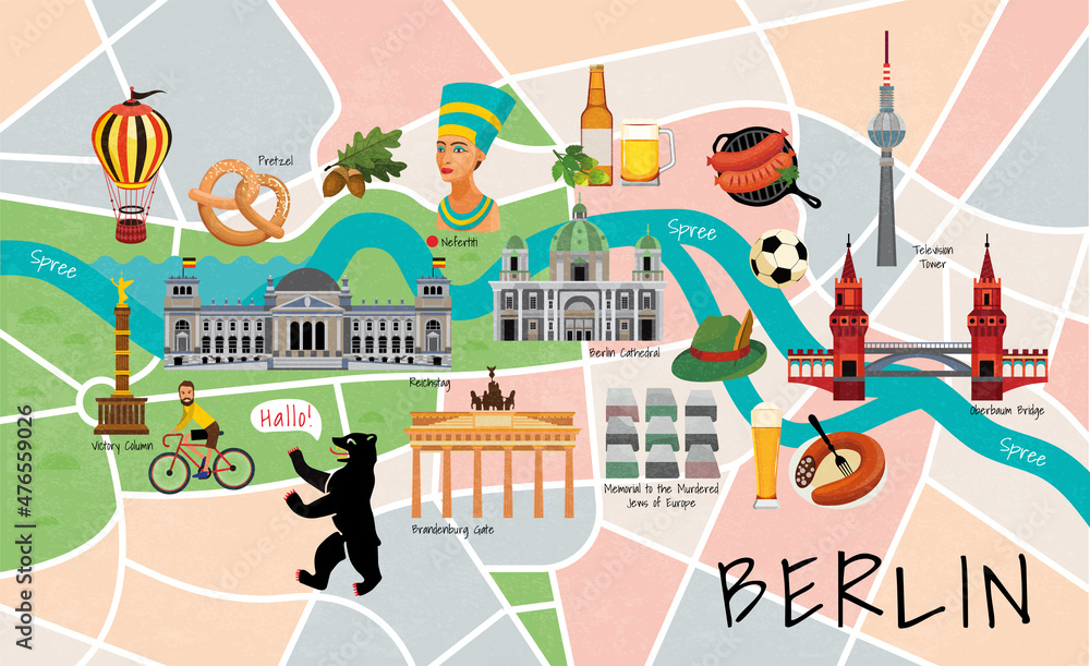 Photo & Art Print Berlin City Map. Vector Illustration., moloko88