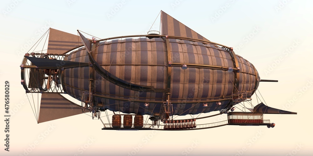 Steampunk Airship Background