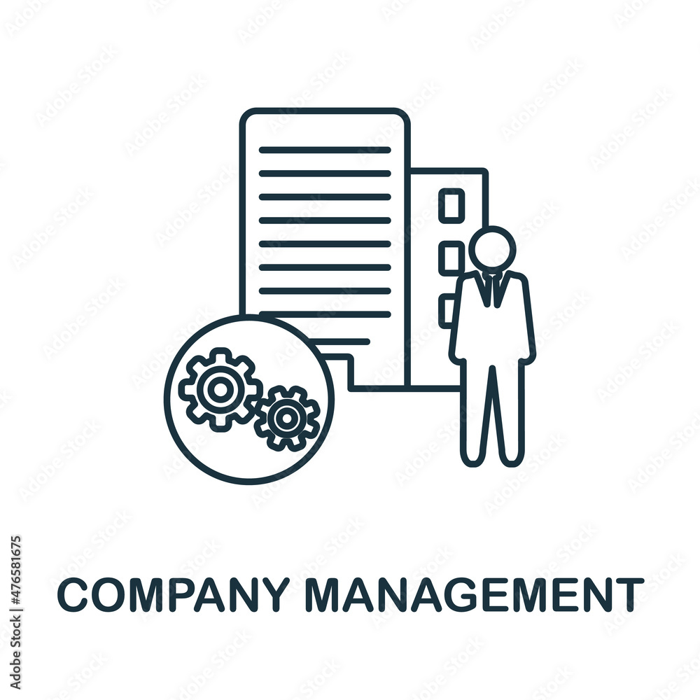 Company Management icon. Line element from company management ...