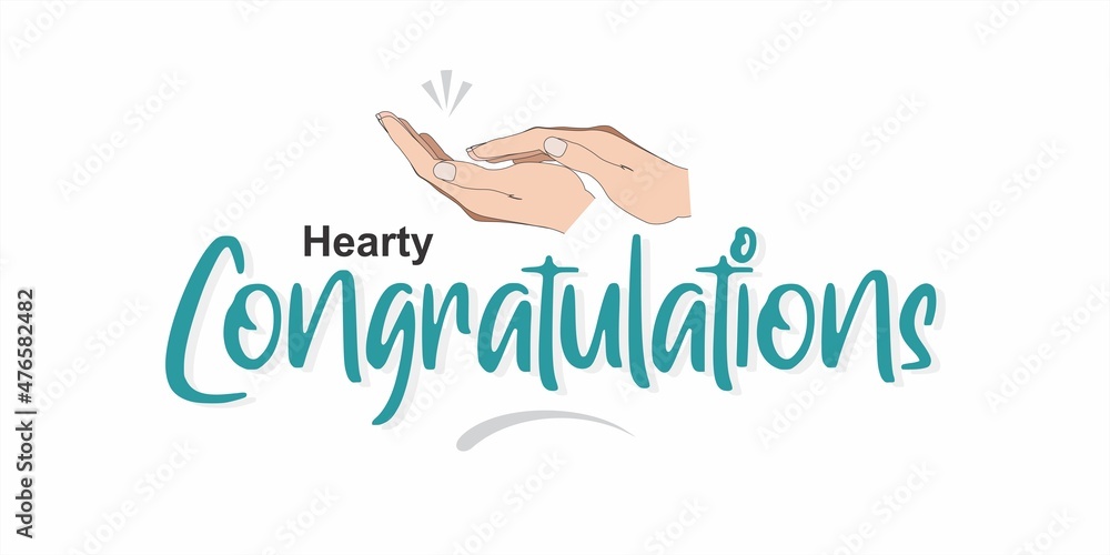 Typographic Template Design for Congratulations. Beautiful Calligraphy ...