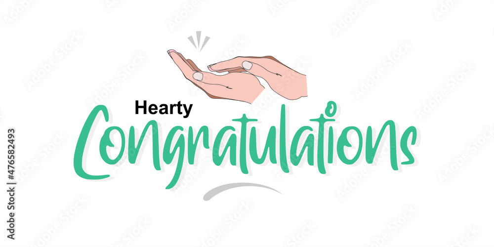 Typographic Template Design for Congratulations. Beautiful Calligraphy ...