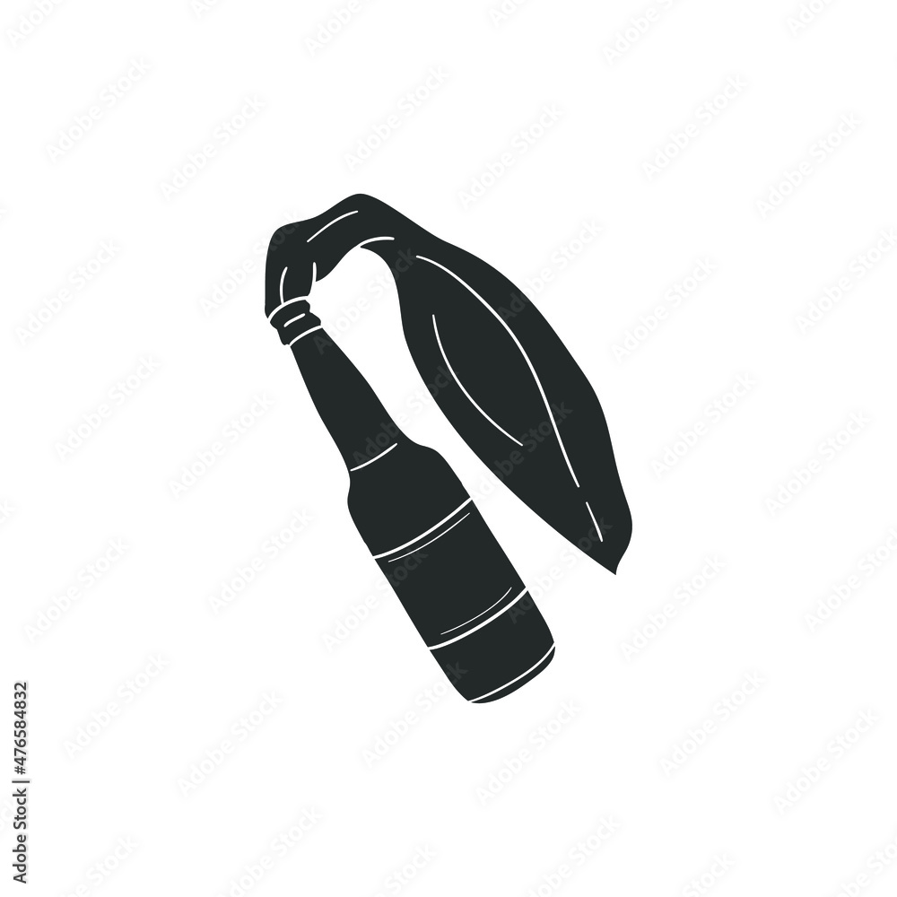 Molotov Icon Silhouette Illustration. Explosion Bottle Vector Graphic ...
