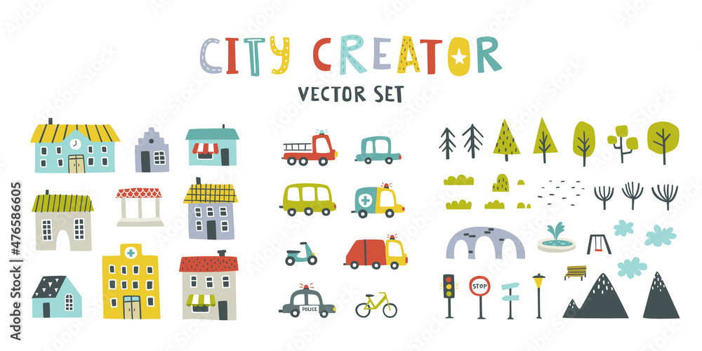 Simple City Map For Kids