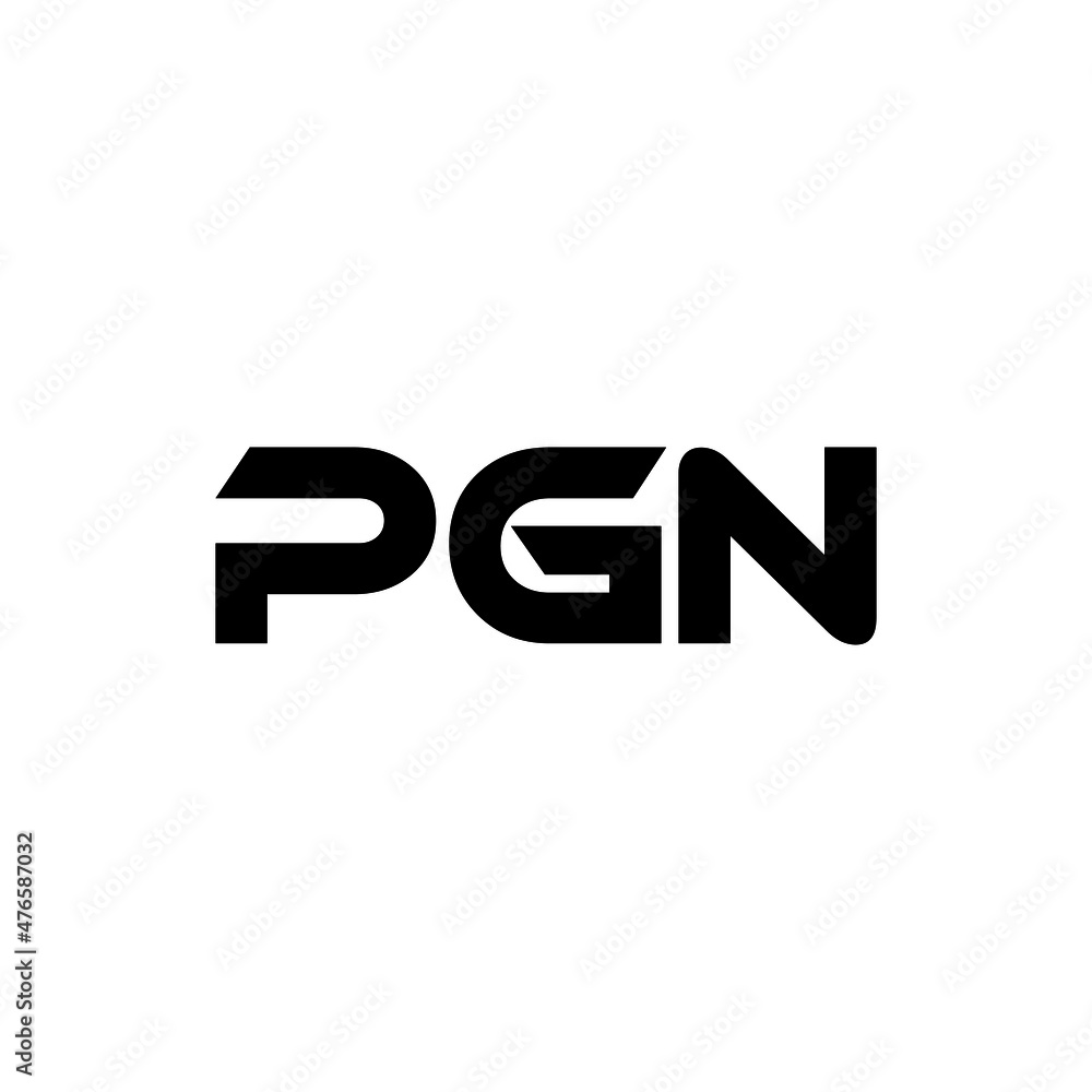 PGN letter logo design with white background in illustrator, vector ...