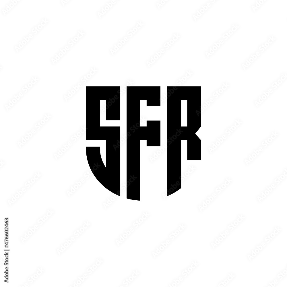 SFR letter logo design with white background in illustrator, vector ...
