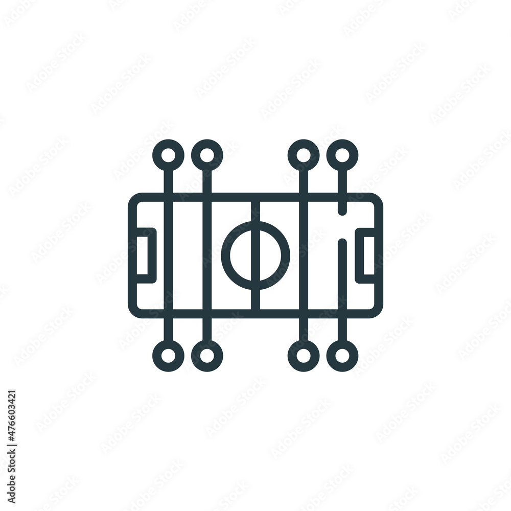 foosball thin line icon. ball, team linear icons from outdoor ...