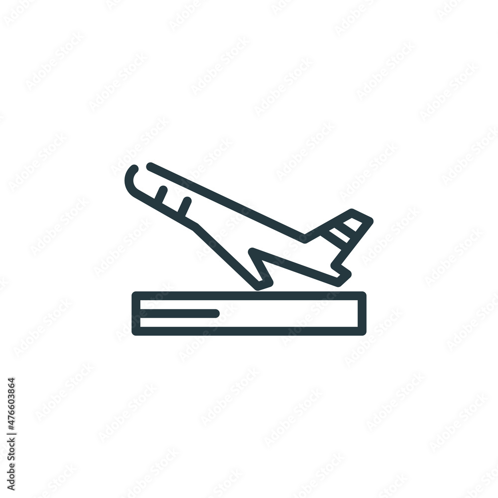 plane flying thin line icon. plane, flight linear icons from airport ...