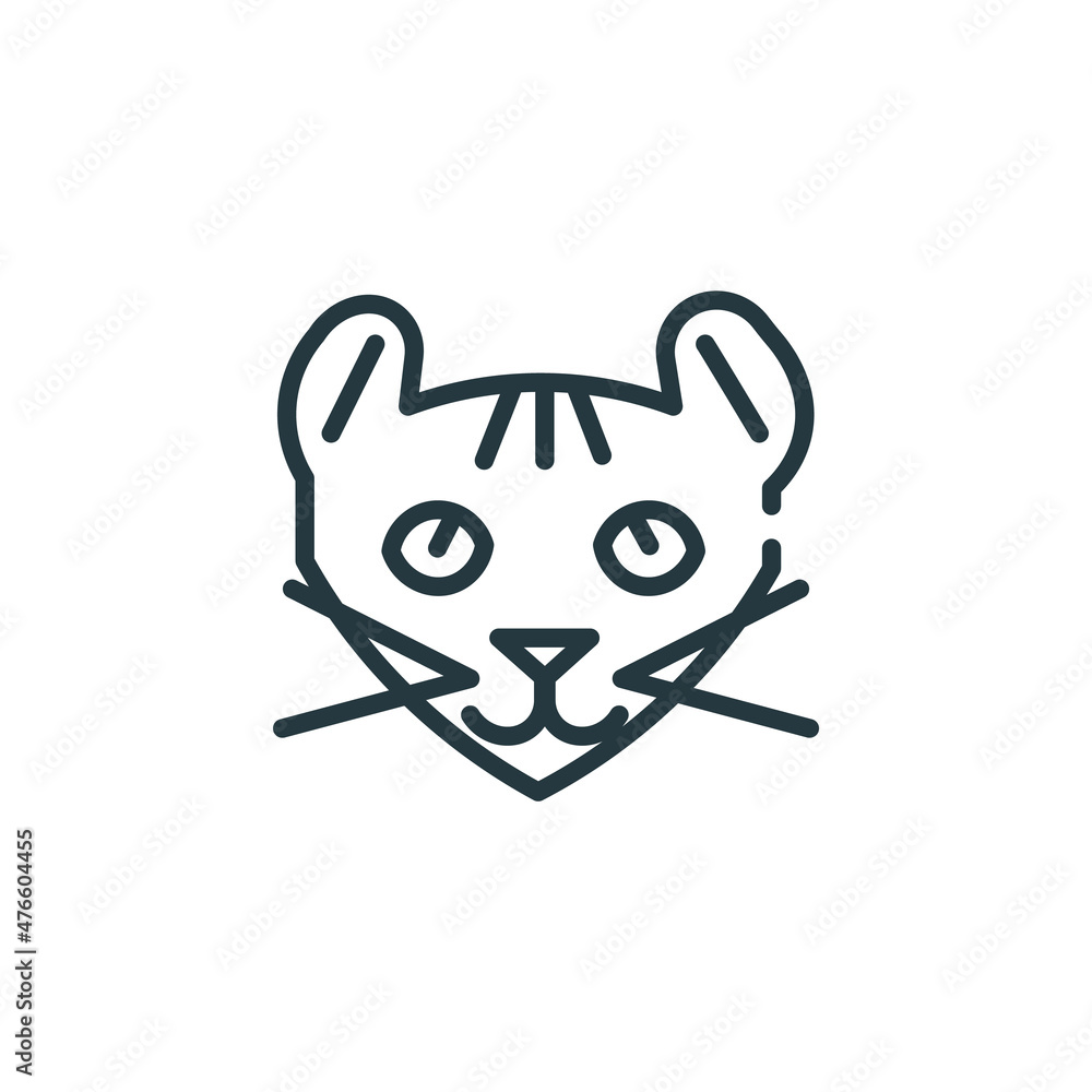 highlander cat thin line icon. cat, cartoon linear icons from cat ...