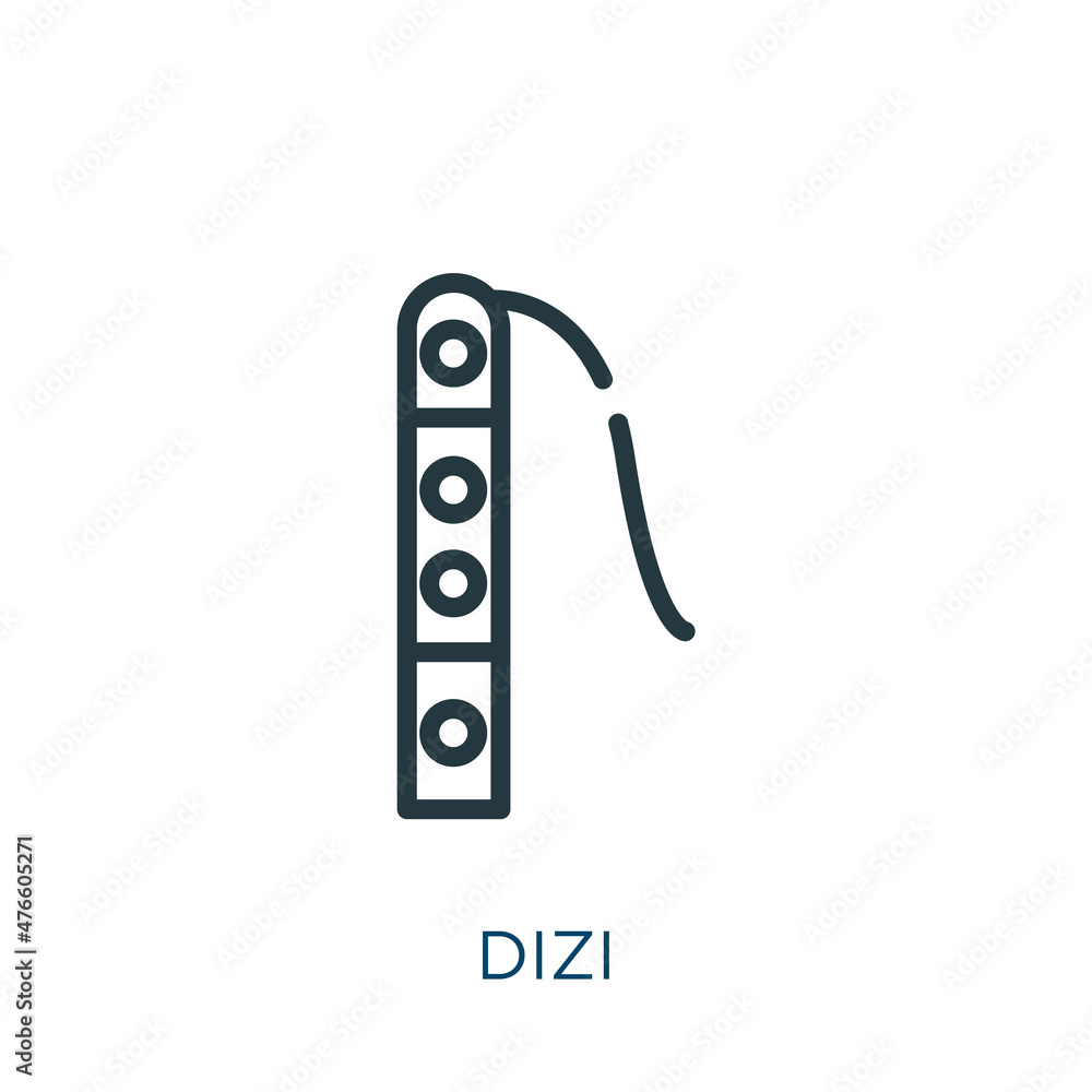 dizi thin line icon. country, music linear icons from asian concept ...