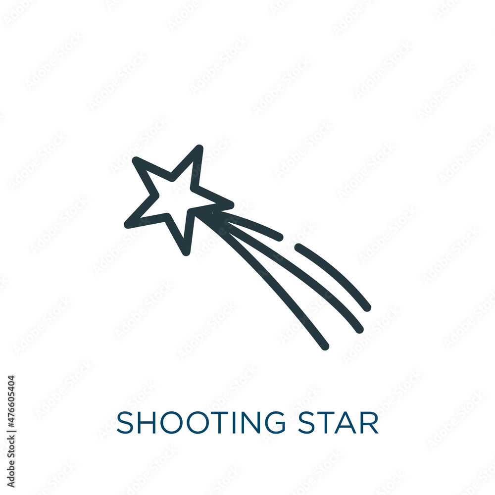 shooting star thin line icon. star, sparkle linear icons from astronomy ...