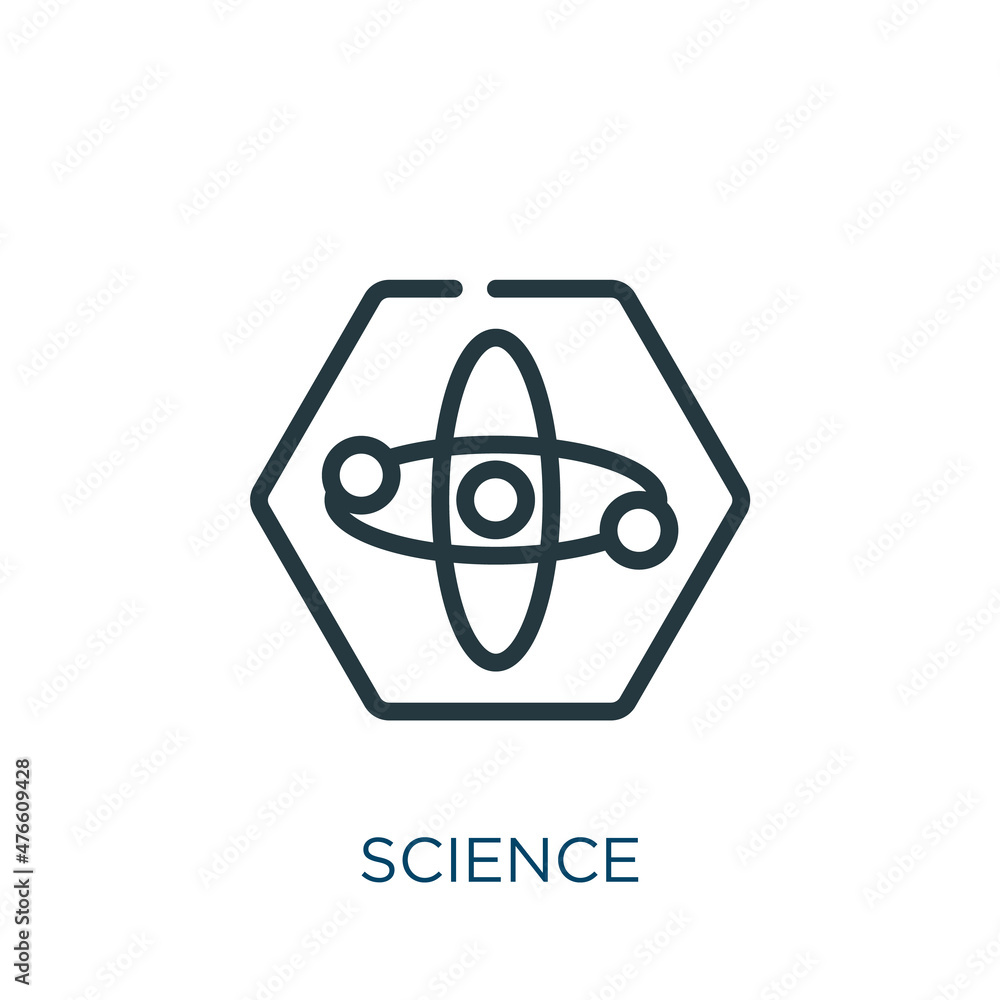 science symbol thin line icon. science, medicine linear icons from ...