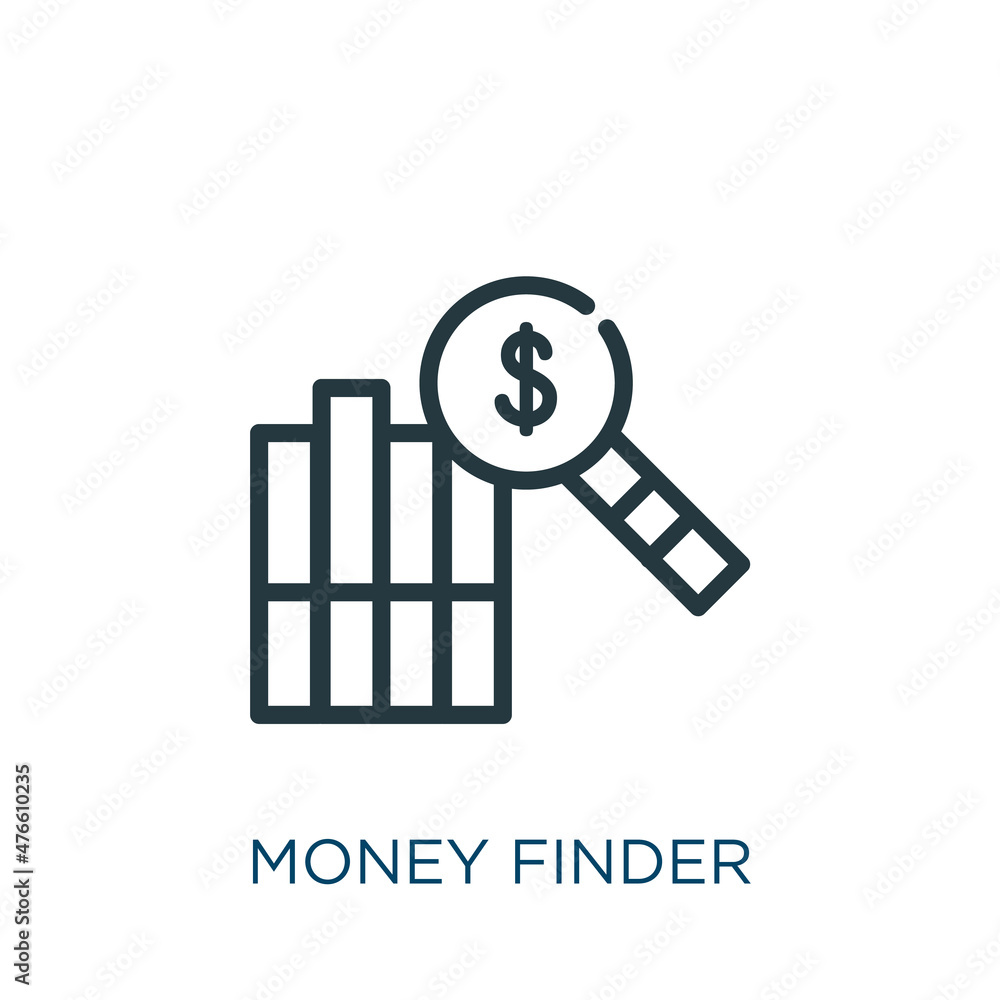 money finder thin line icon. business, internet linear icons from ...