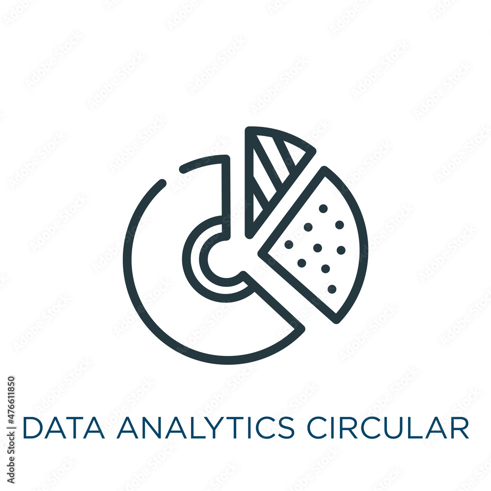 data analytics circular thin line icon. data, circle linear icons from ... data analytics circular thin line icon. data, circle linear icons from ...