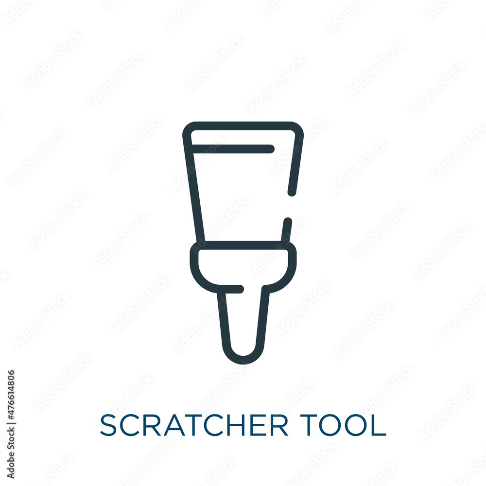 scratcher tool thin line icon. tool, equipment linear icons from ...