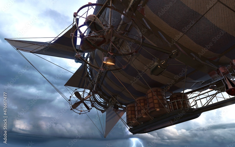 Steampunk Zeppelin Wallpaper