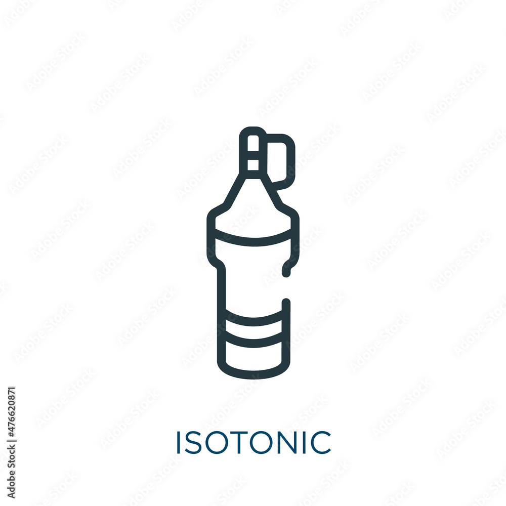 isotonic thin line icon. bar, food linear icons from gym and fitness ...