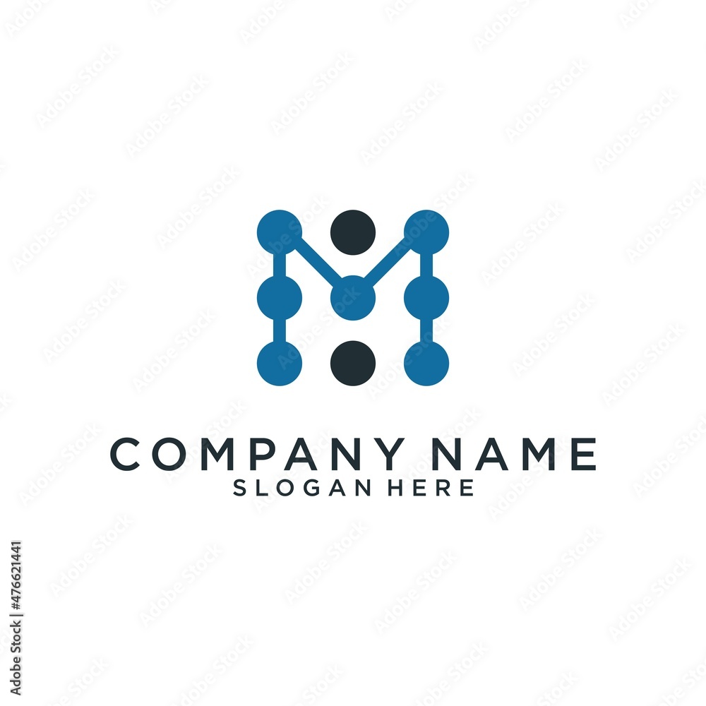 Initial letter M icon logo design concept Stock Vector | Adobe Stock